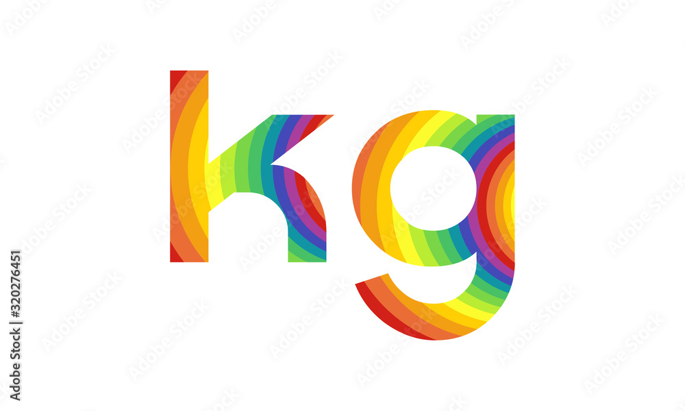 Initial Alphabet KG Logo Design vector Template. Linked Letter KG Logo ...