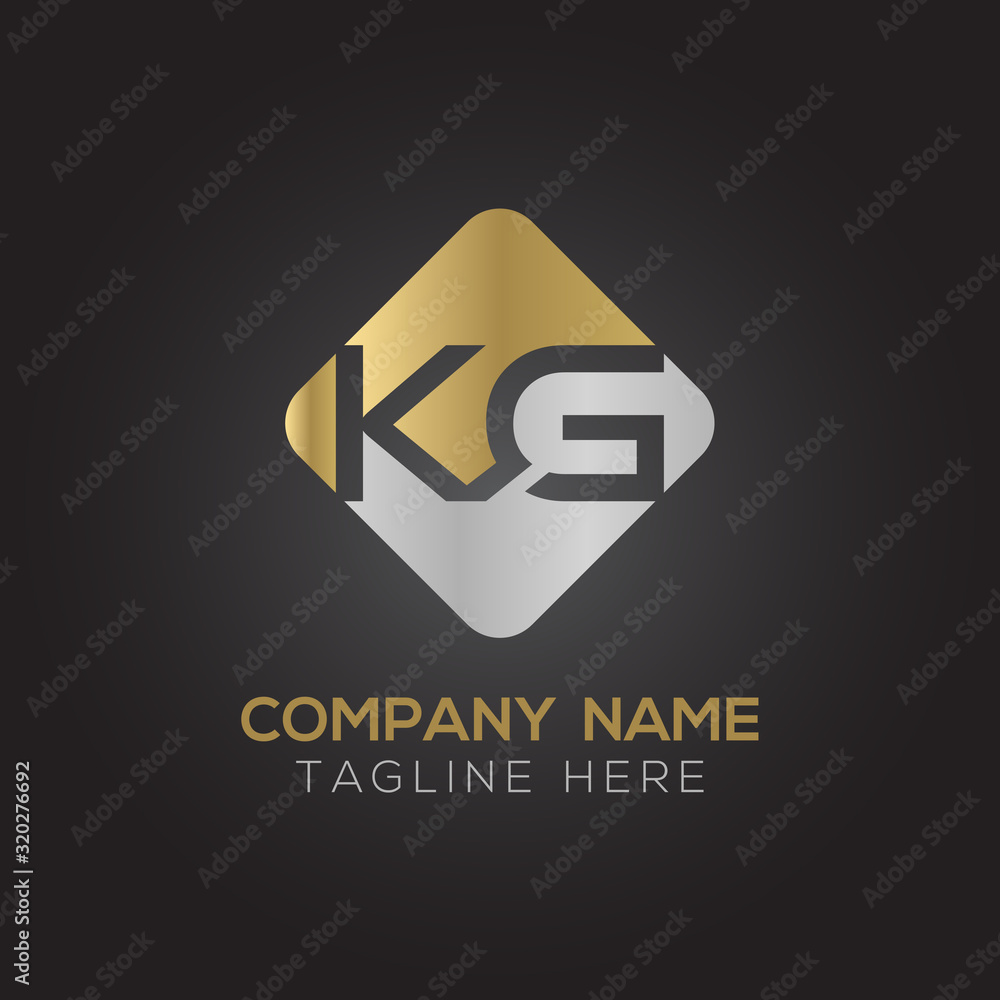 Initial Alphabet KG Logo Design vector Template. Linked Letter KG Logo ...