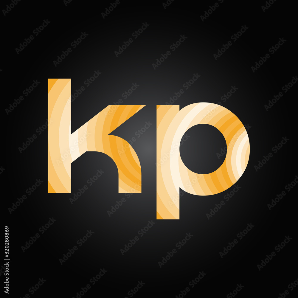Initial Alphabet KP Logo Design vector Template. Linked Letter KP Logo ...