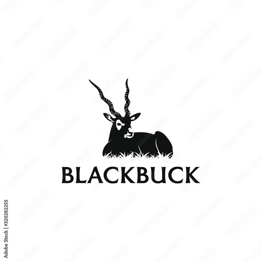 Blackbuck logo design. Antelop india silhoutte. Stock Vector | Adobe Stock