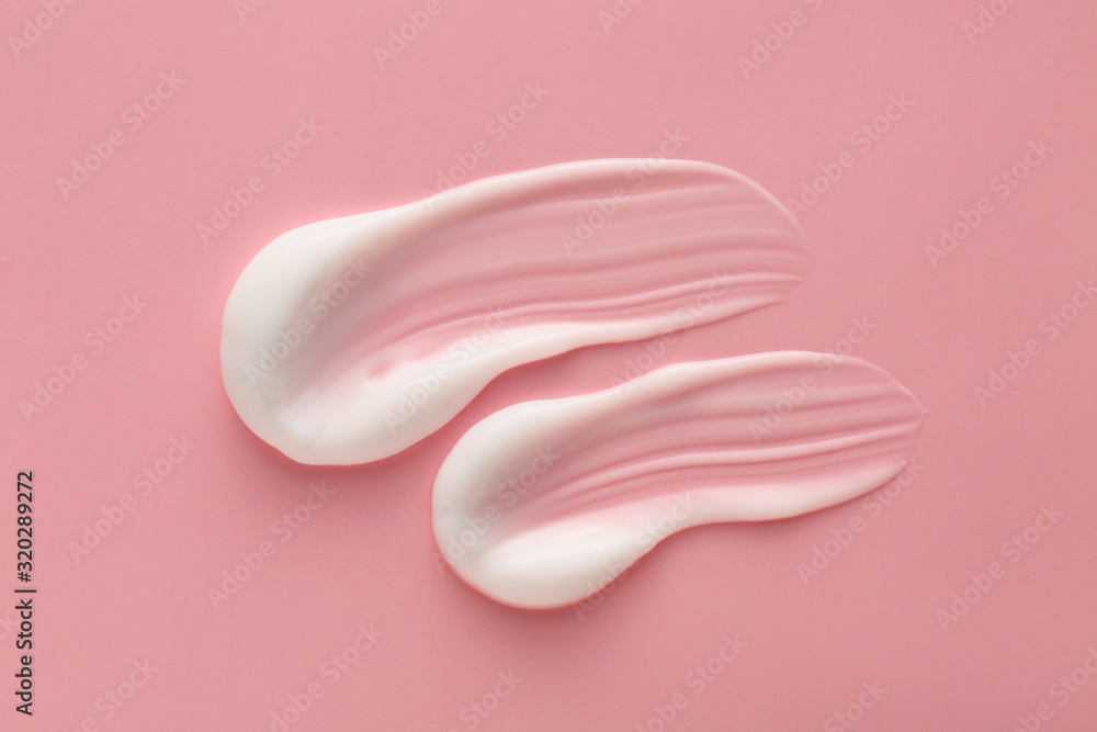 Sample of cream on color background Stock Photo | Adobe Stock