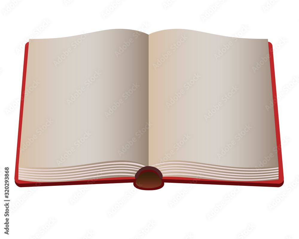 The open book lies. Book or diary with copy space. Open book - vector ...