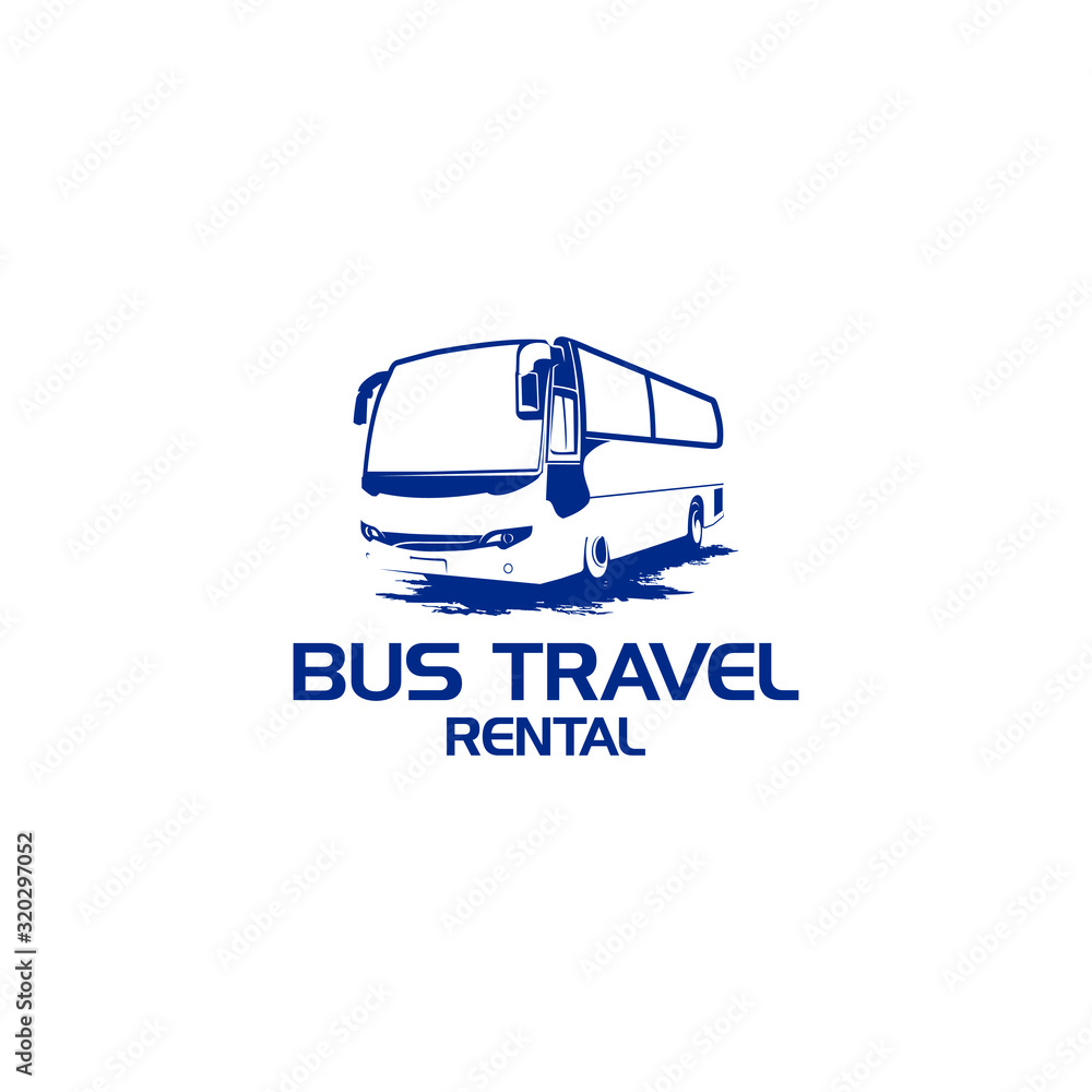 line art vehicle illustration type transport rental , bus travel logo ...