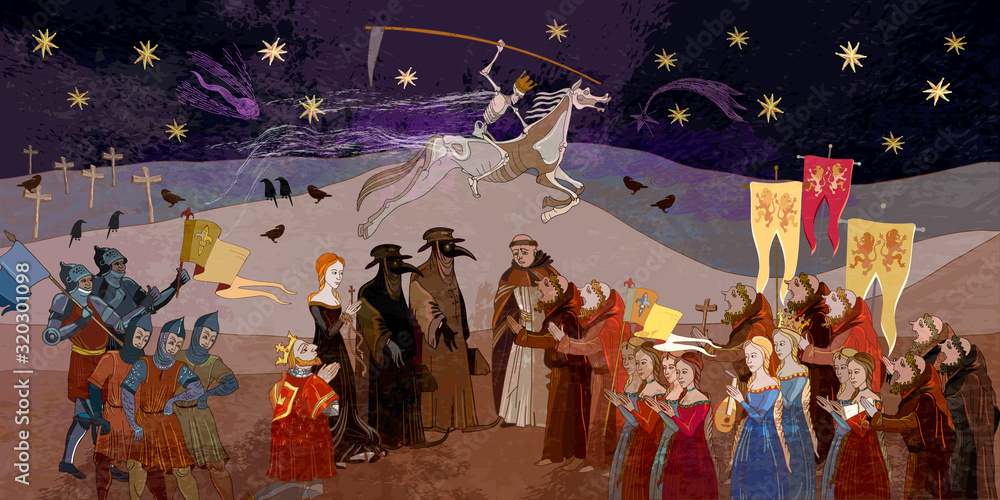 Black Death Middle Ages Cartoon