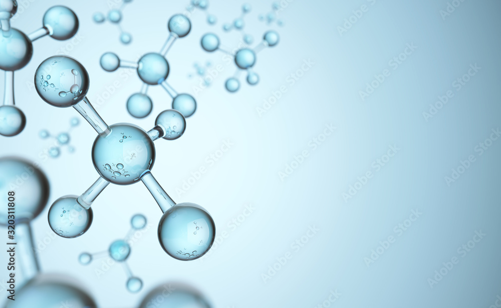 Science background with molecule or atom, Abstract structure for ...