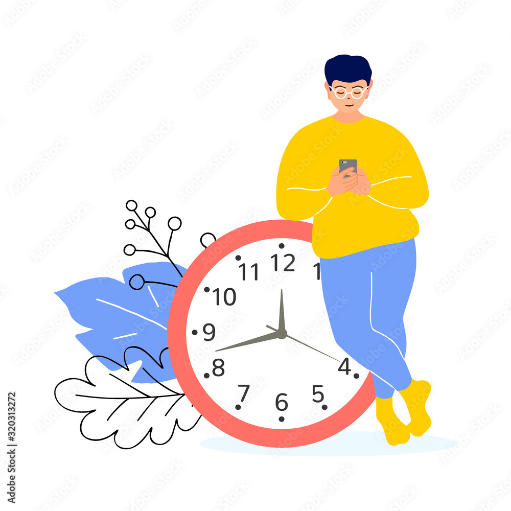Waiting With Clock Clipart