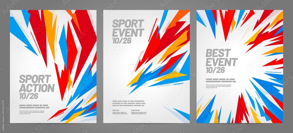 Layout poster template design for sport event. Stock Vector | Adobe Stock