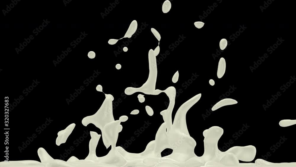 Milk splash and dancing, Realistic natural dairy product, Easily to change your custom ...