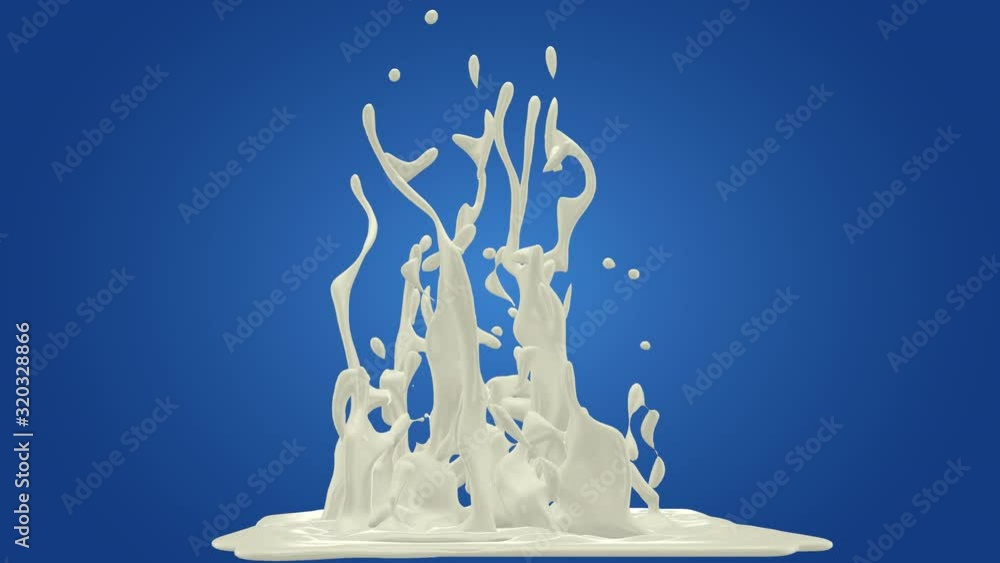 Milk splash and dancing, Realistic natural dairy product, Easily to ...