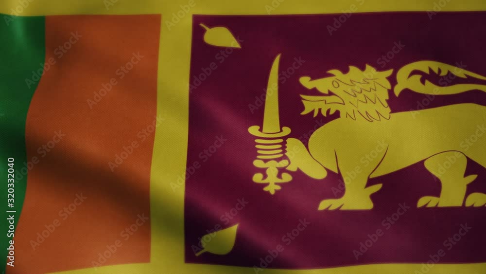 Vidéo Stock Flag of Sri Lanka, slow motion waving. Looping animation. Ideal for sport events ...