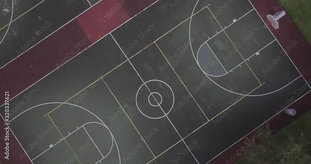 overhead of a basketball court showing the surface Stock Video | Adobe ...