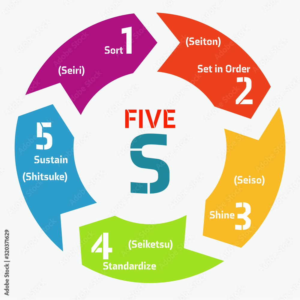 5S infographics options Stock Vector | Adobe Stock
