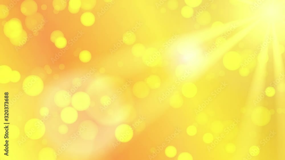 Abstract gold background with bright lens flare on top right corner of ...