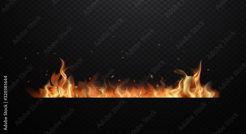 Realistic Fire Vector