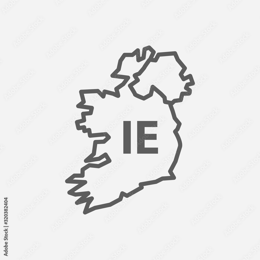 Ireland icon line symbol. Isolated vector illustration of ireland icon ...