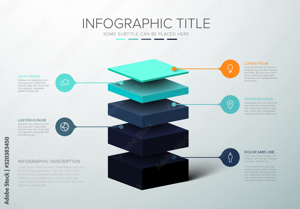 Layered Infographic Layout Stock Template | Adobe Stock