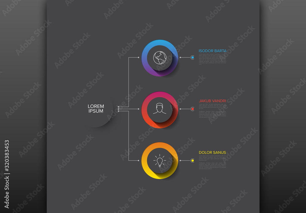 Simple Infographic with 3 Elements Stock Template | Adobe Stock
