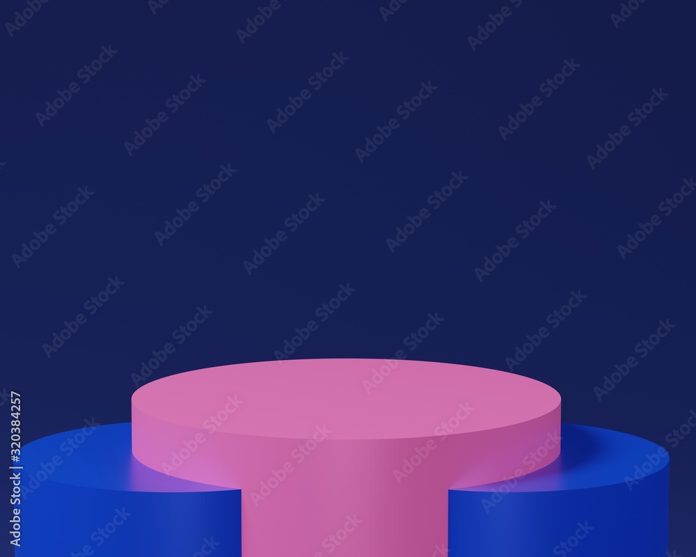 Glossy luxury podium for your design. Classic blue color of the year ...