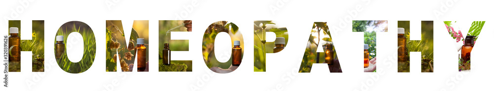 Inscription HOMEOPATHY Transparent background. Stock Illustration ...