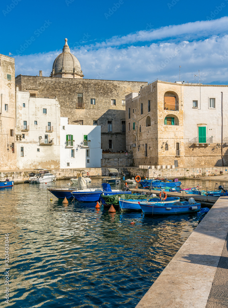 Monopoli and its beautiful old harbour, Bari Province, Puglia (Apulia ...