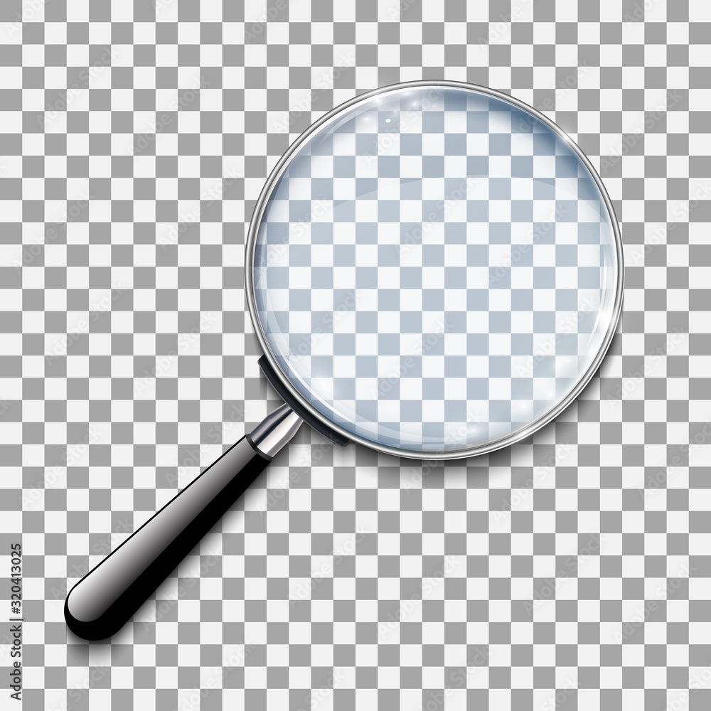 Magnifying glass, big tool instrument – for stock Stock Vector | Adobe Stock