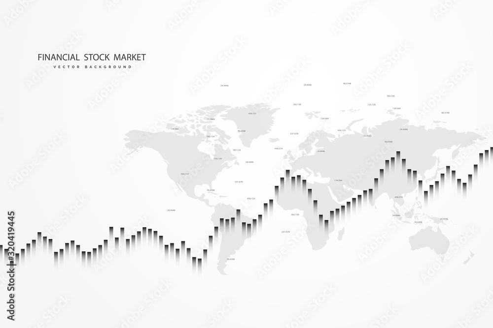Stock market graph or forex trading chart for business and financial ...