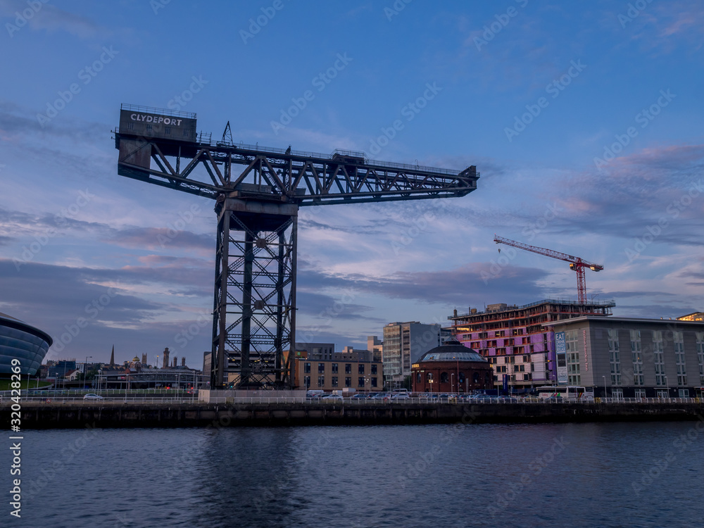 The River Clyde with the Clyde Arc Bridge on July 21, 2017 in Glasgow ...