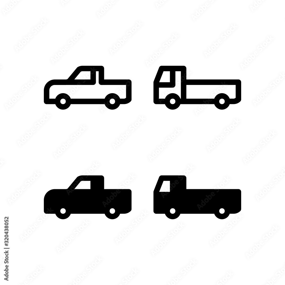 Car 4x4 Ranger & Pickup Icon. Transportation Icon Set Vector Logo ...