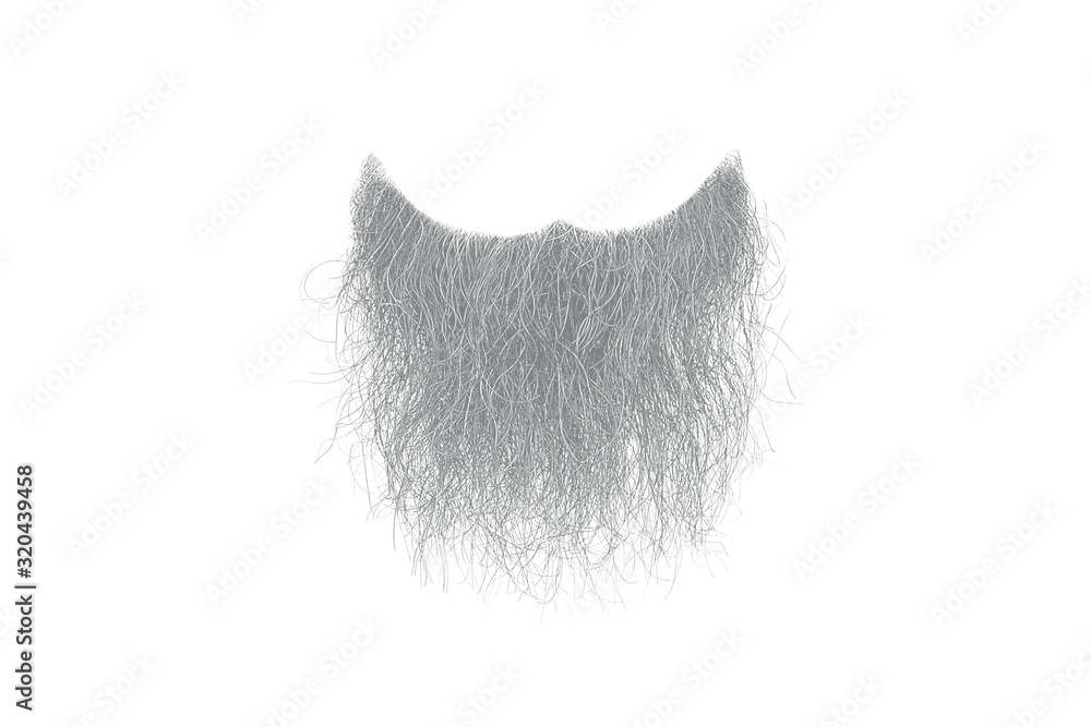 Disheveled gray beard isolated on white. Mens fashion Stock Photo ...
