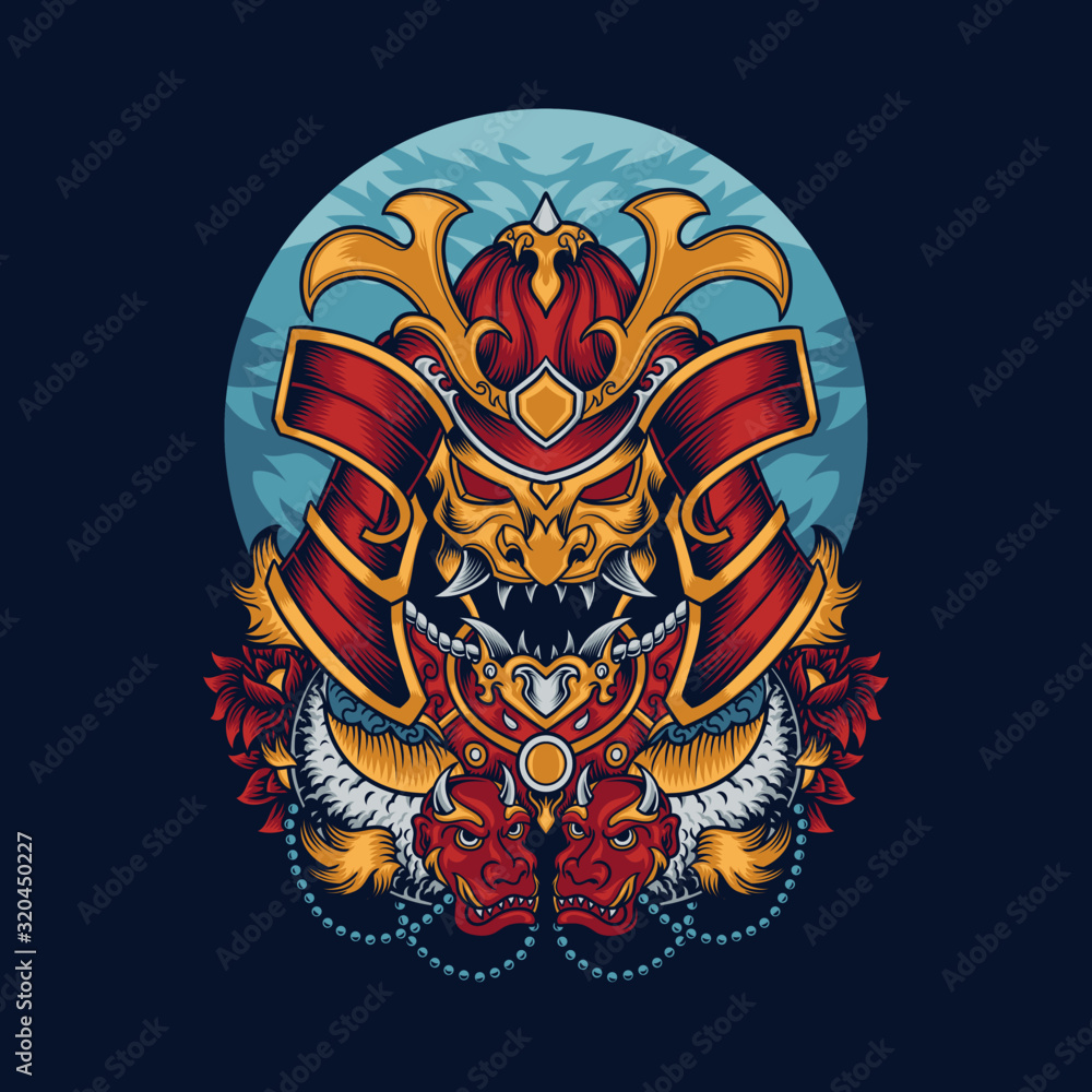 Samurai vector illustration Stock Vector | Adobe Stock