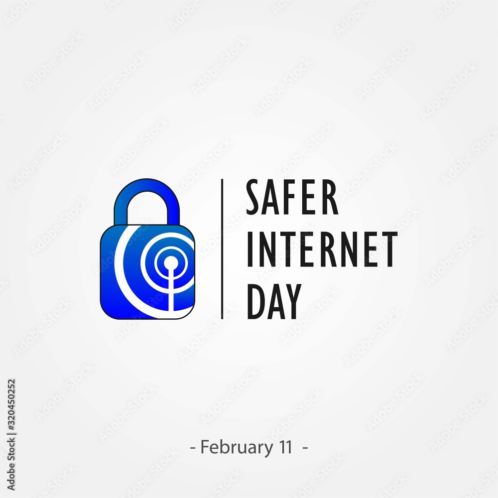 safer internet day symbol, sign or logo. Vector Illustration Stock ...