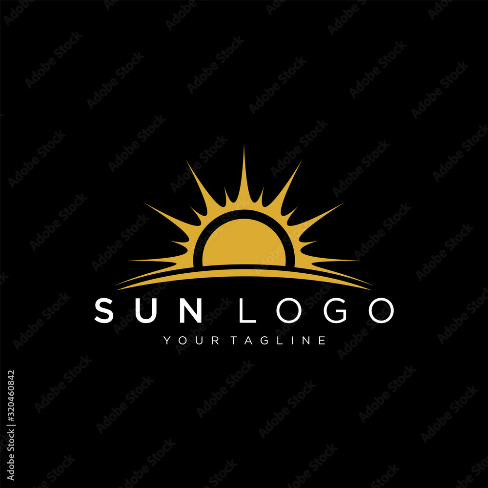 Sun logo design vector template Icon symbol Illustration Stock Vector ...