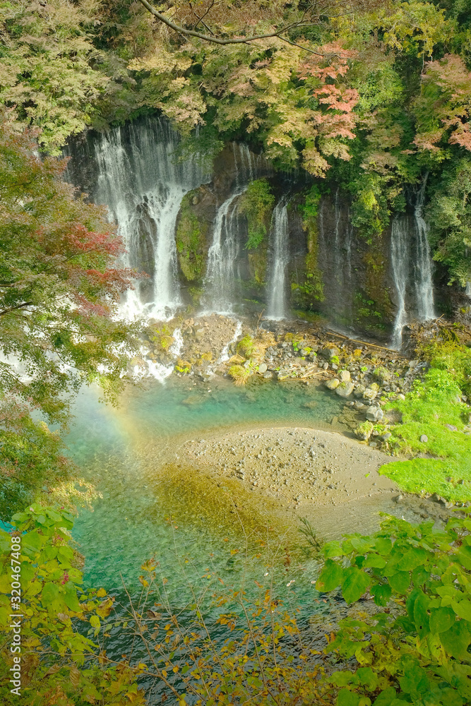 Shiraito no taki waterfall are located in the southwestern foothills of ...