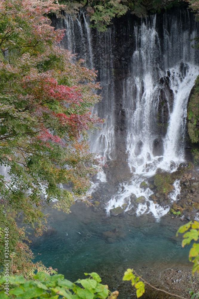 Shiraito no taki waterfall are located in the southwestern foothills of ...