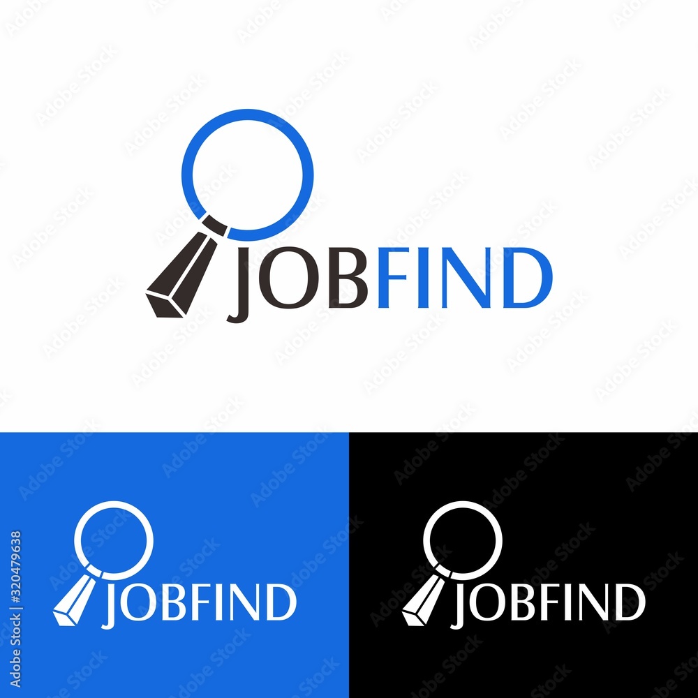 Find job logo design template Stock Vector | Adobe Stock