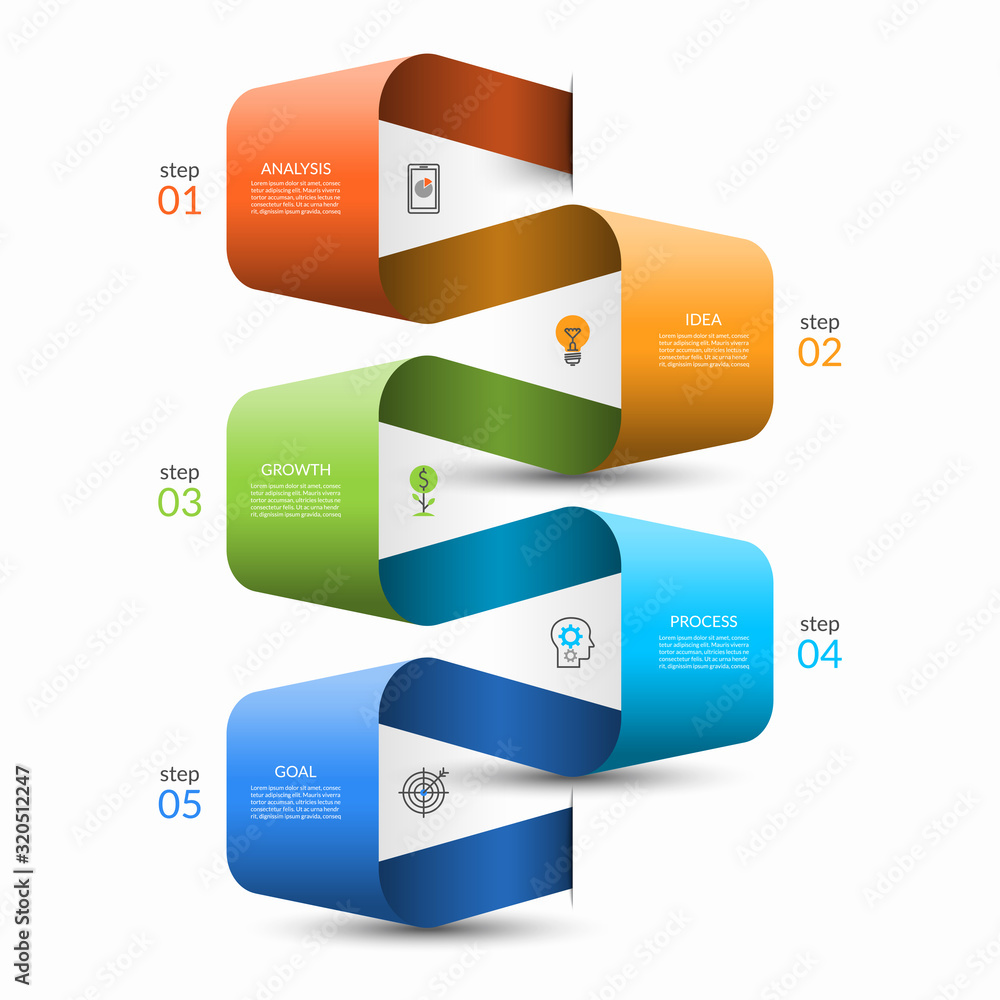 Vector Ribbon Flow Chart Ribbon Vector Chart Vector Step Png | My XXX ...
