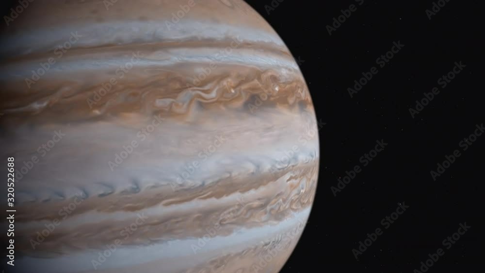 Vidéo Stock High detailed realistic animation showing Jupiter surface ...