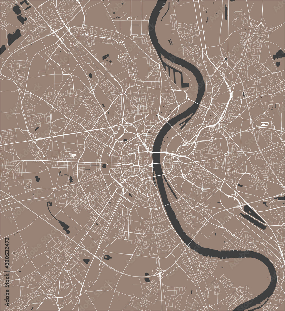 map of the city of Cologne, Germany Stock Vector | Adobe Stock