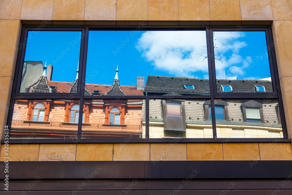 Nuremberg, Germany, on August 16, 2018. Modern architecture in the ...