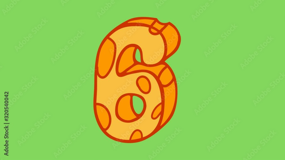 Counting down numbers from one to ten. Ten sequence numbers with ...