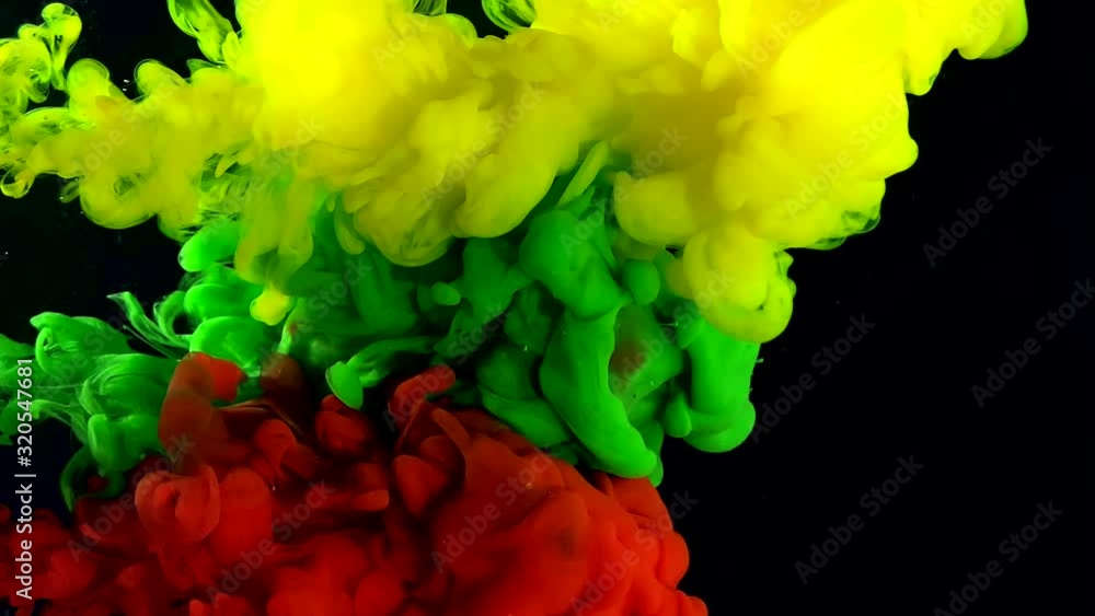 Flag of Lithuania made of colored ink on a black background. Stylish ...