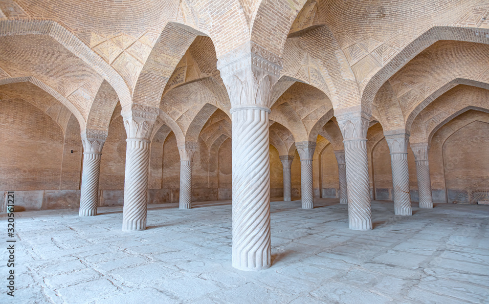 Vakil Mosque, a mosque in Shiraz, southern Iran. This mosque was built ...