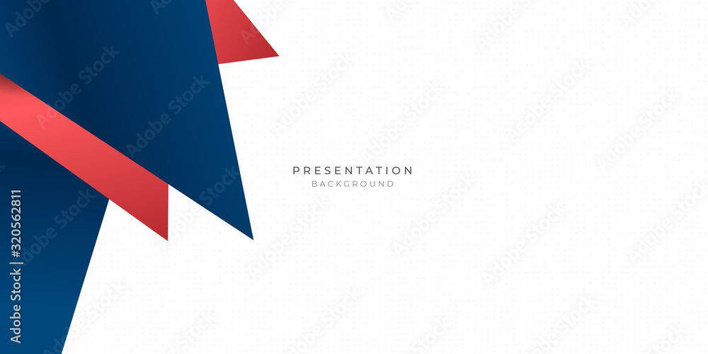 Red blue triangle abstract background for presentation design with dot ...