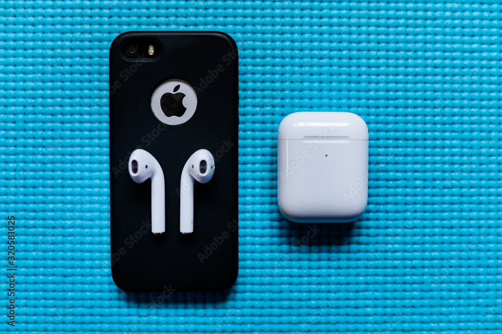 SAN FRANCISCO, USA - FEBRUARY 3, 2020: Apple AirPods Pro, wireless ...