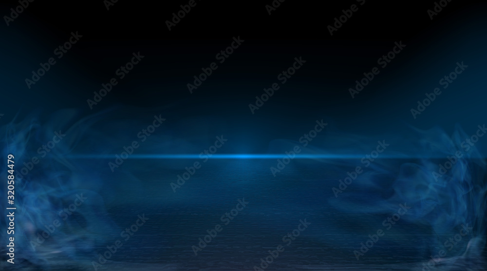 Background scene. Night view of the glowing horizon, clear night sky ...