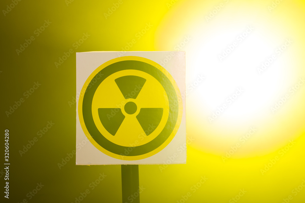 Radiation and danger concept - Radioactivity sign and the dramatic ...