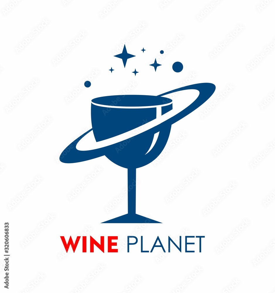 planet wine logo design vector Stock Vector | Adobe Stock