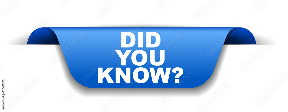 blue vector banner did you know Stock Vector | Adobe Stock
