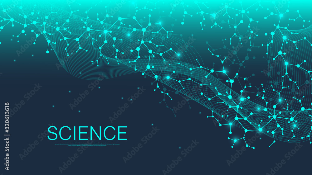 Scientific molecule background for medicine, science, technology ...