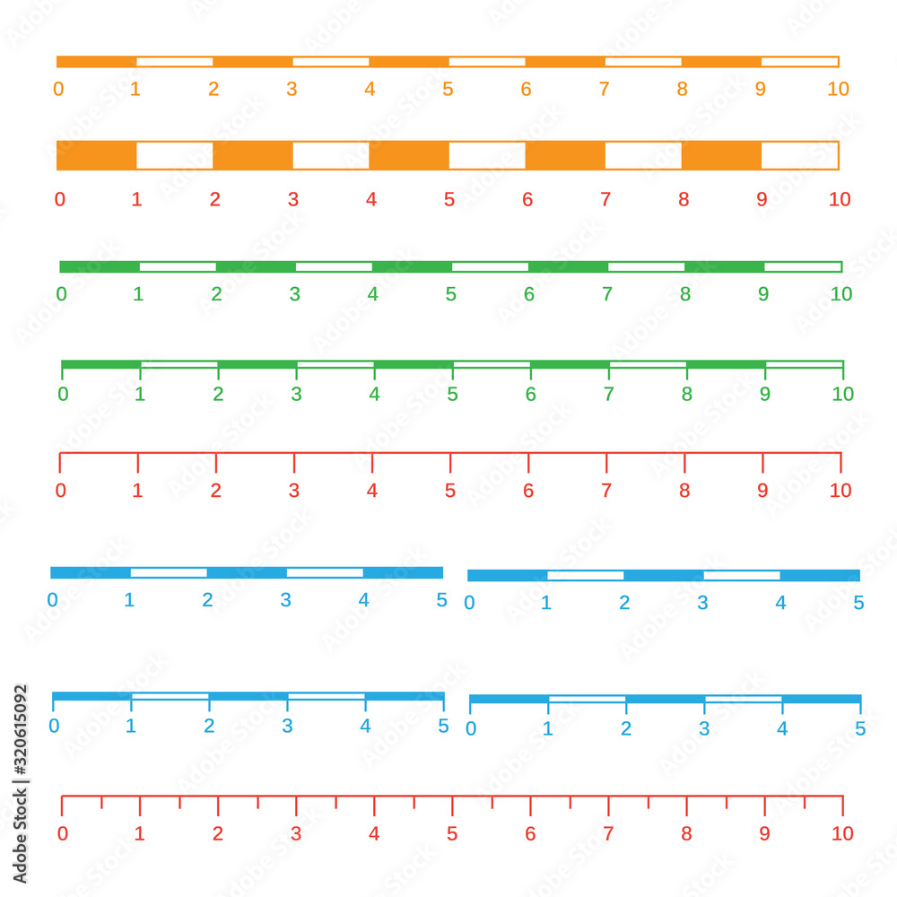 Map scales graphics for measuring distances. Scale measure map vector ...